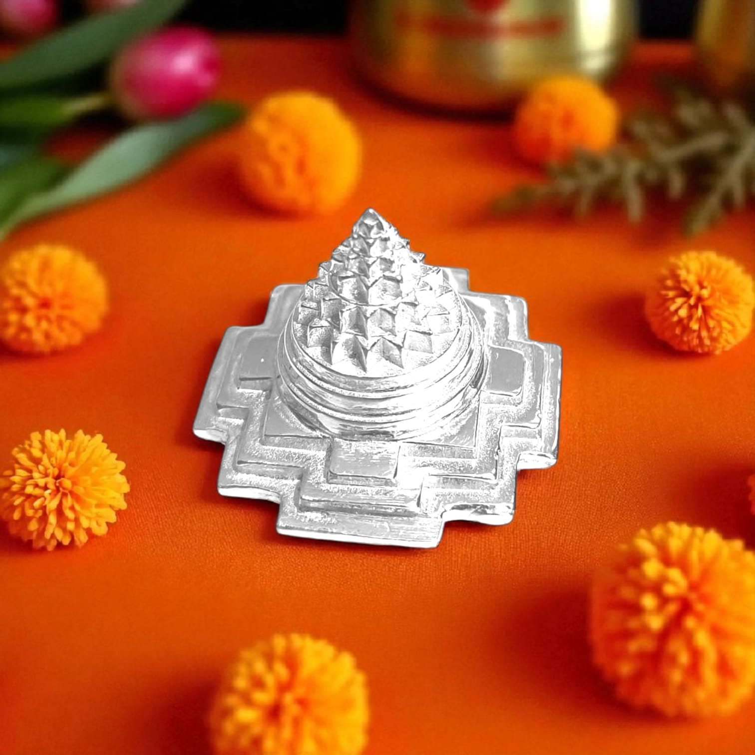 Silver Pyramid Shree Yantra -925 Silver – Swarajya Silvers